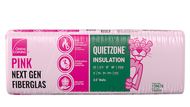 QUIETZONE® PINK NEXT GEN® FIBERGLAS® Insulation